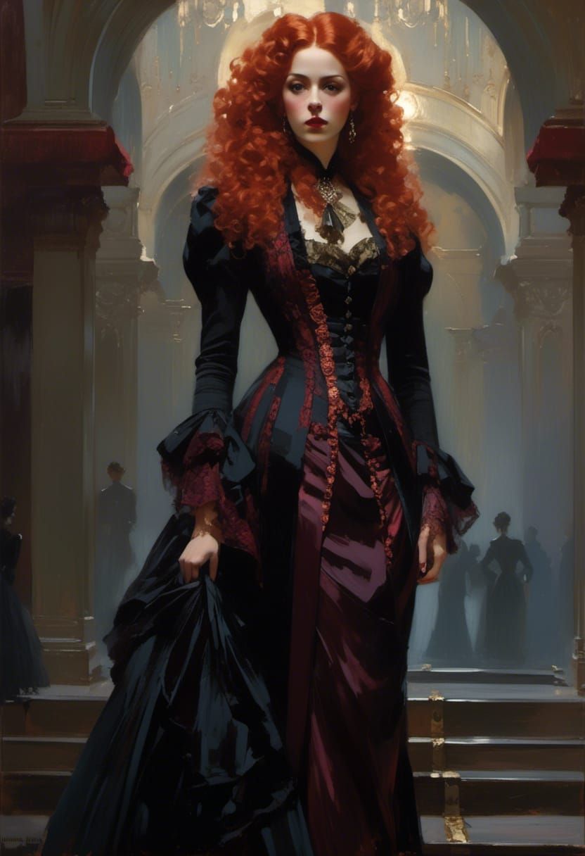 Victorian Vampire, Mina Harker, red curly hair, anna miguel bernardine ...