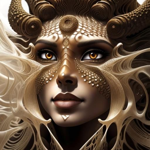 Sand creature dissolving into a swirl of transparent sand, fantasy ...