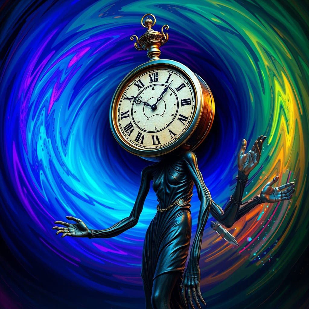 Wind Shadows Clock Pablo Picasso Tim Burton split-complementary colors ...