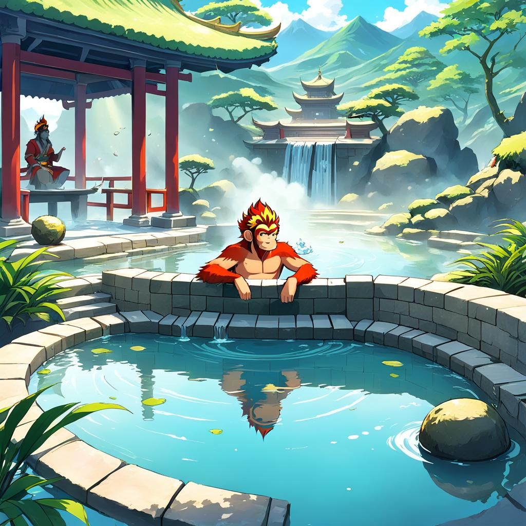 Hot springs and ... - AI Generated Artwork - NightCafe Creator