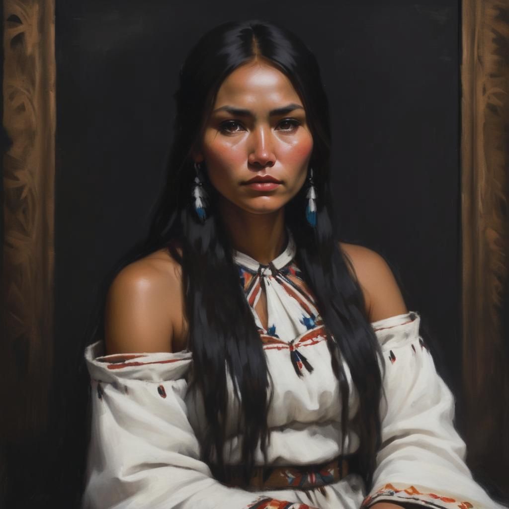 Native american beauty. Cheyenne woman. - AI Generated Artwork ...