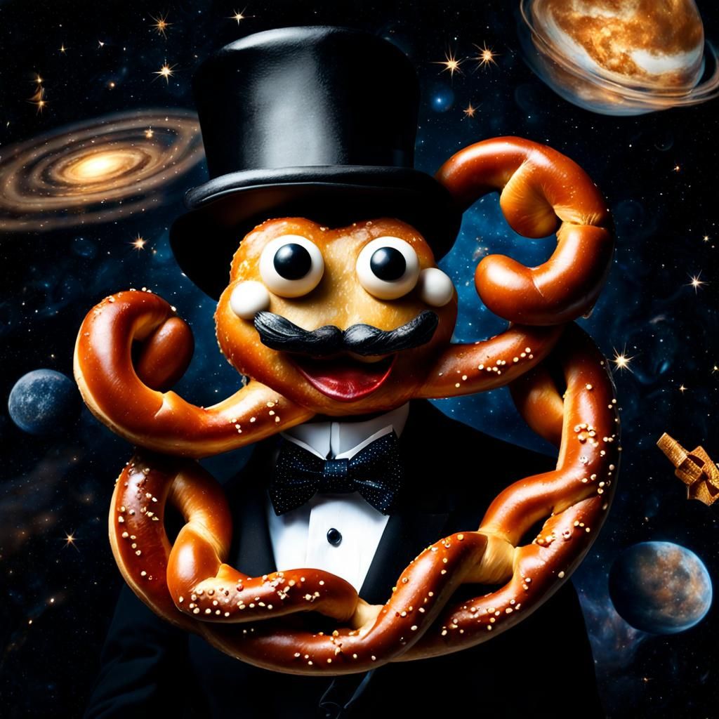 Cosmic Pretzel Man - AI Generated Artwork - NightCafe Creator