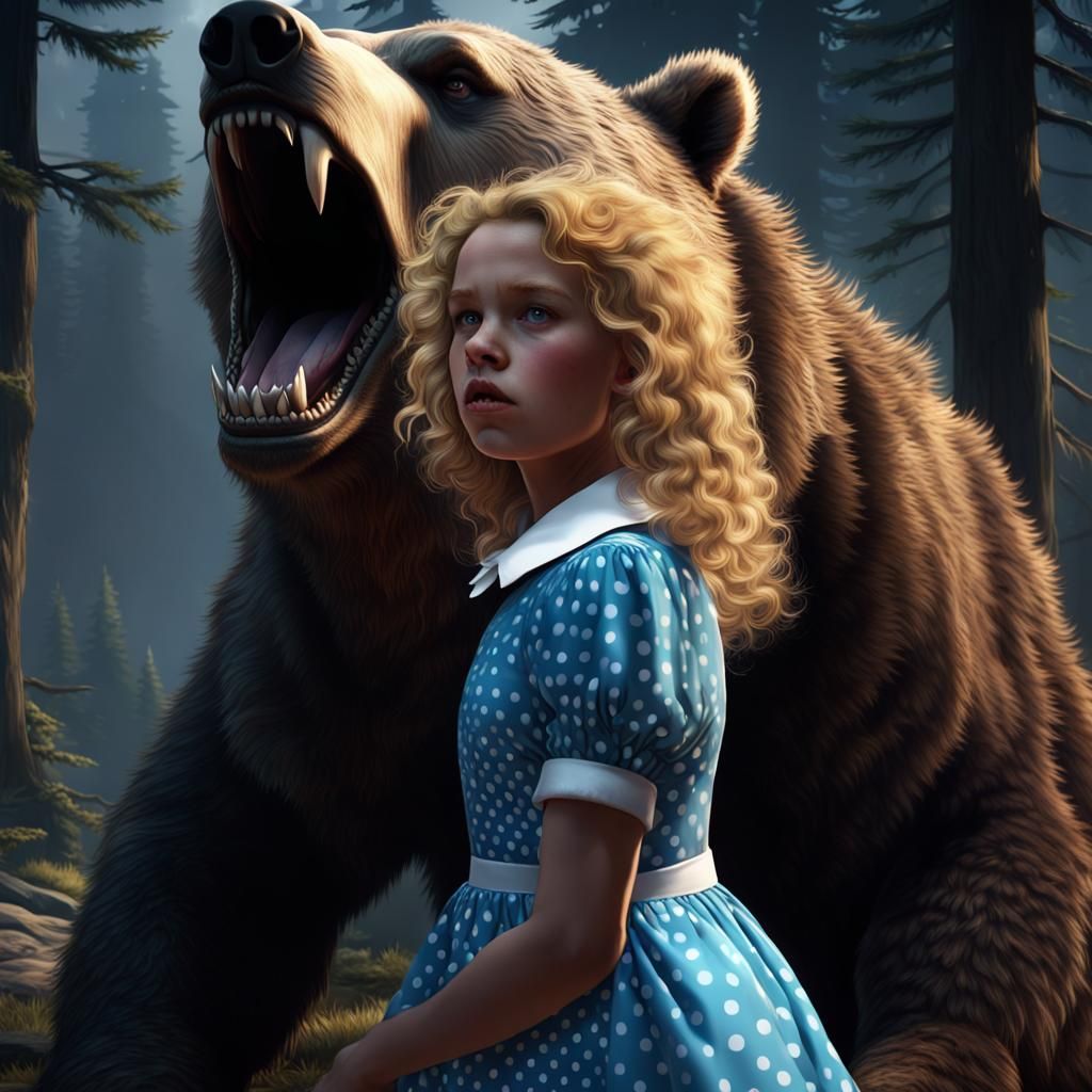 Goldilocks and the Bear - AI Generated Artwork - NightCafe Creator