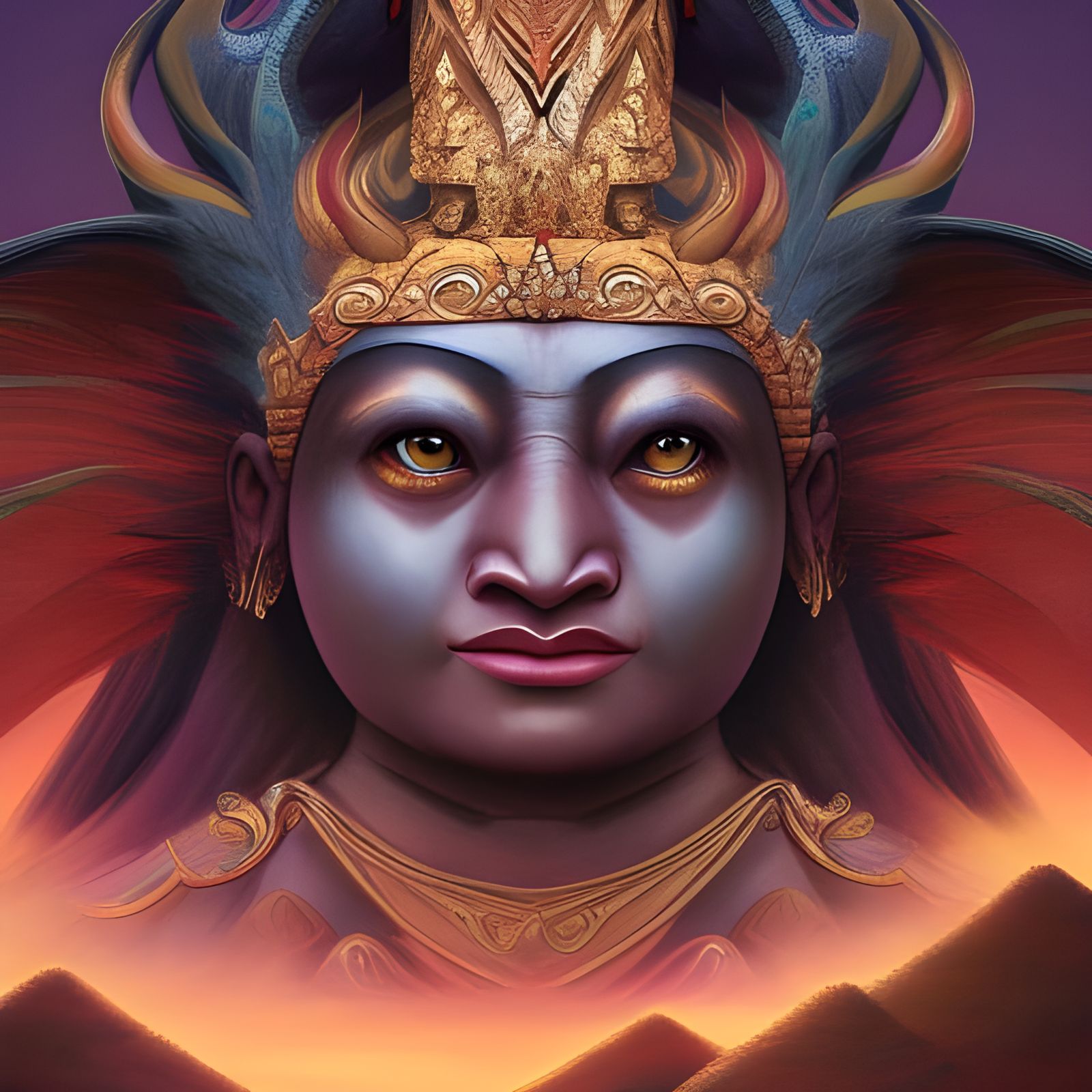 Face of Chomolungma, the ruler of the mountain, who is a fearsome ...