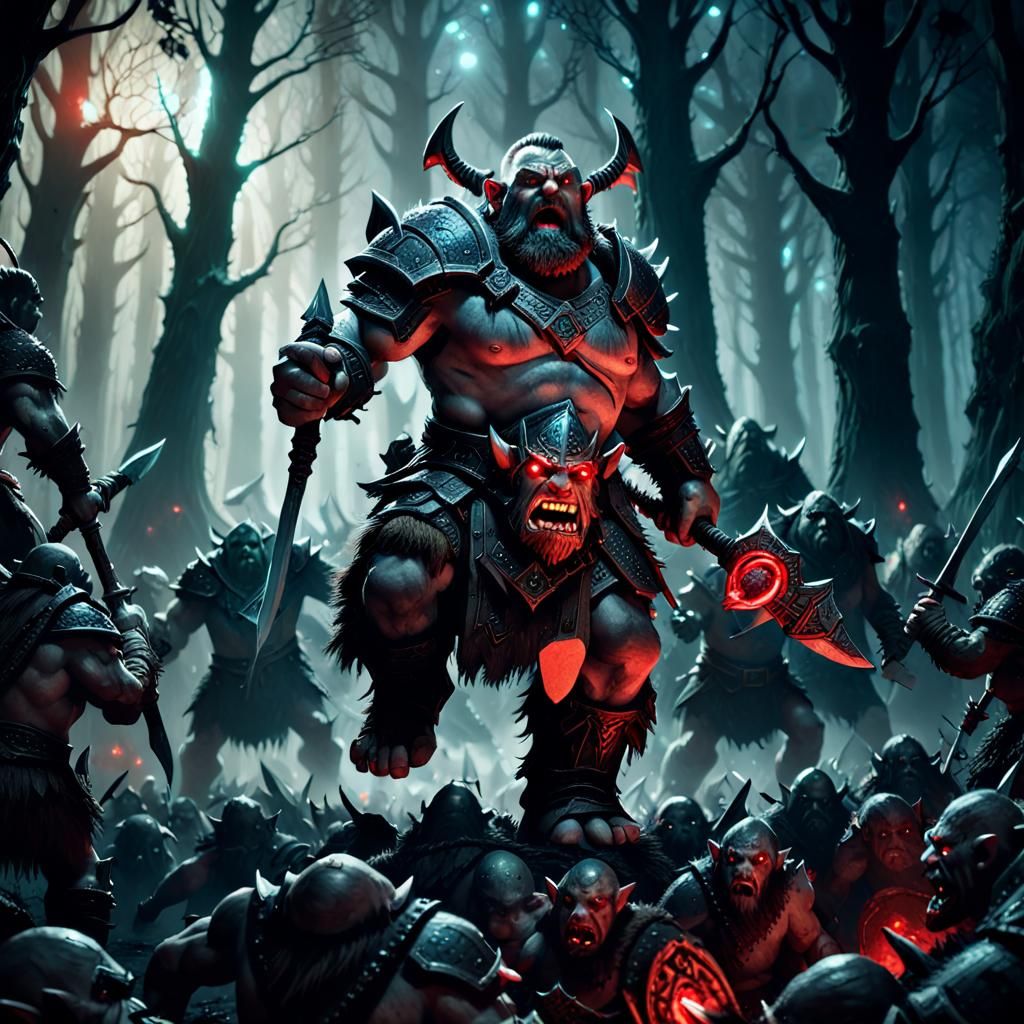 King of the half-orcs gives a speech for peace - AI Generated Artwork ...