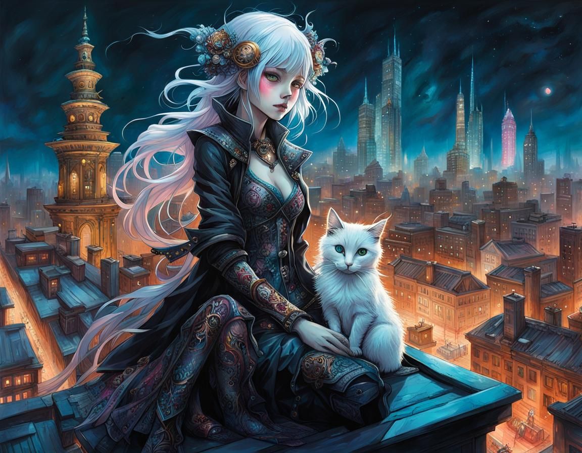 Witchy magical-girl - AI Generated Artwork - NightCafe Creator