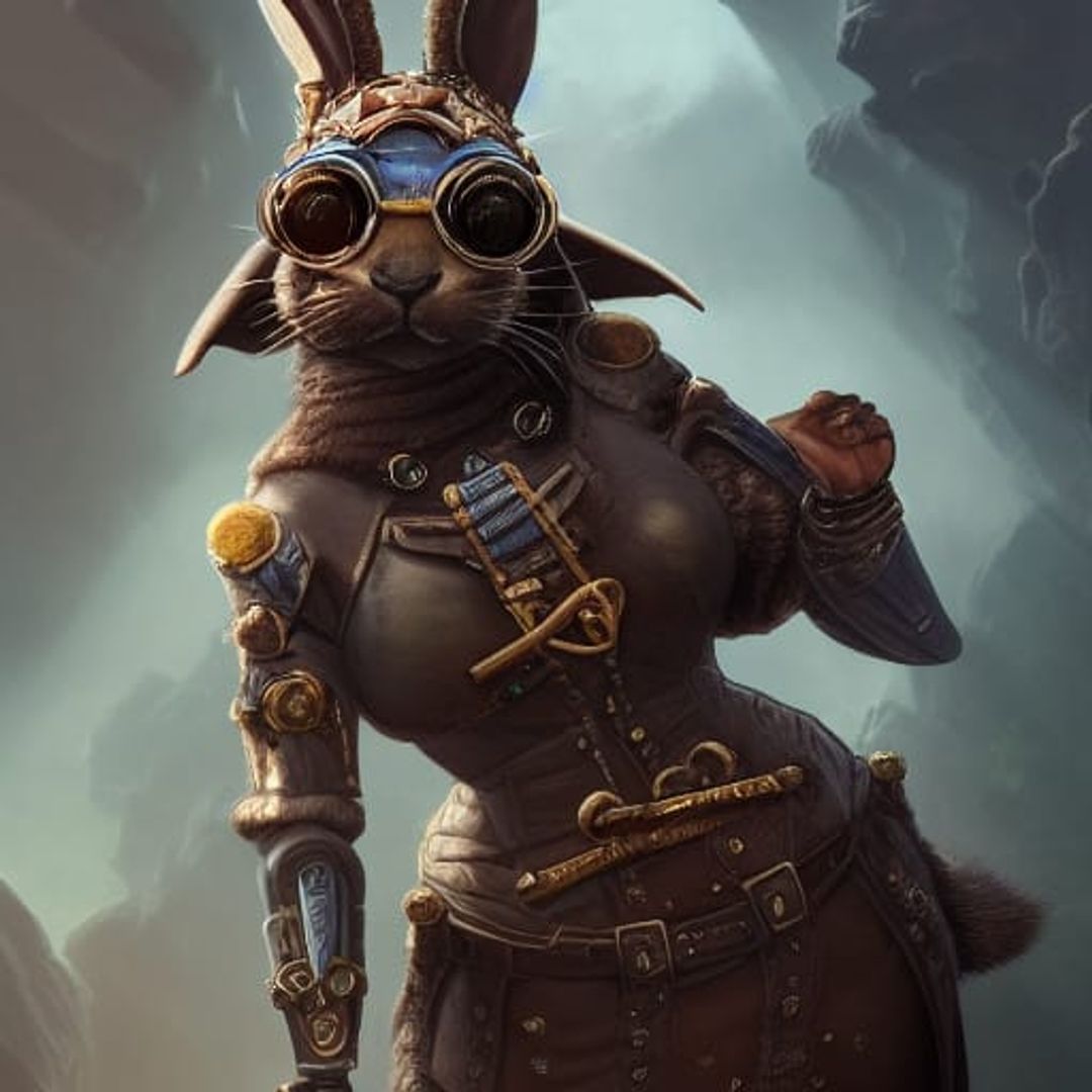 Majestic Bunny with steampunk armour - AI Generated Artwork - NightCafe ...