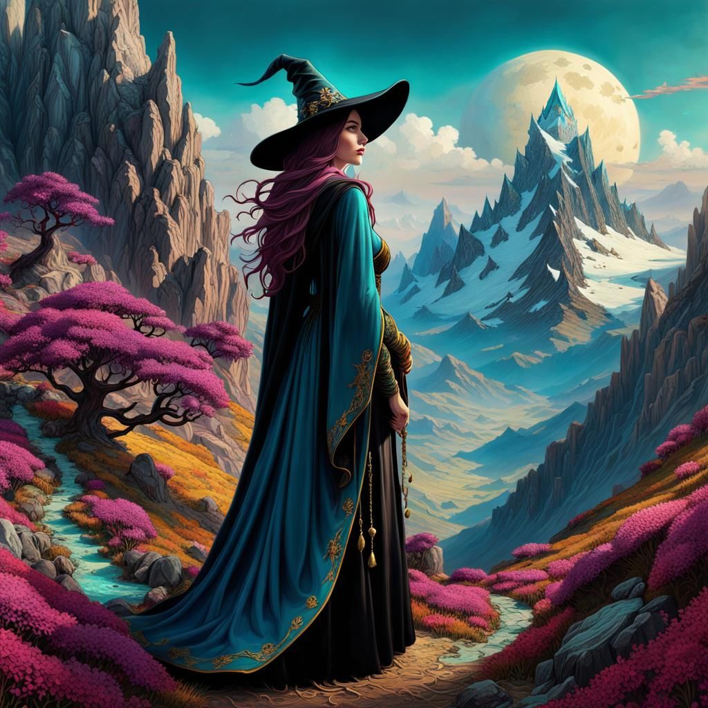 Mountain Witch (3) - AI Generated Artwork - NightCafe Creator
