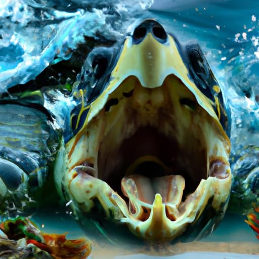 Monstrous Sea Turtle - AI Generated Artwork - NightCafe Creator