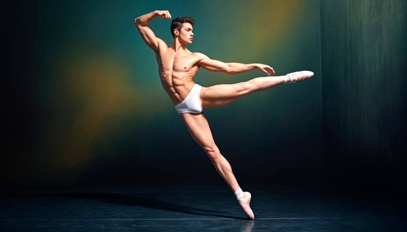 Ballet Dancer in Triadic Colors - AI Art