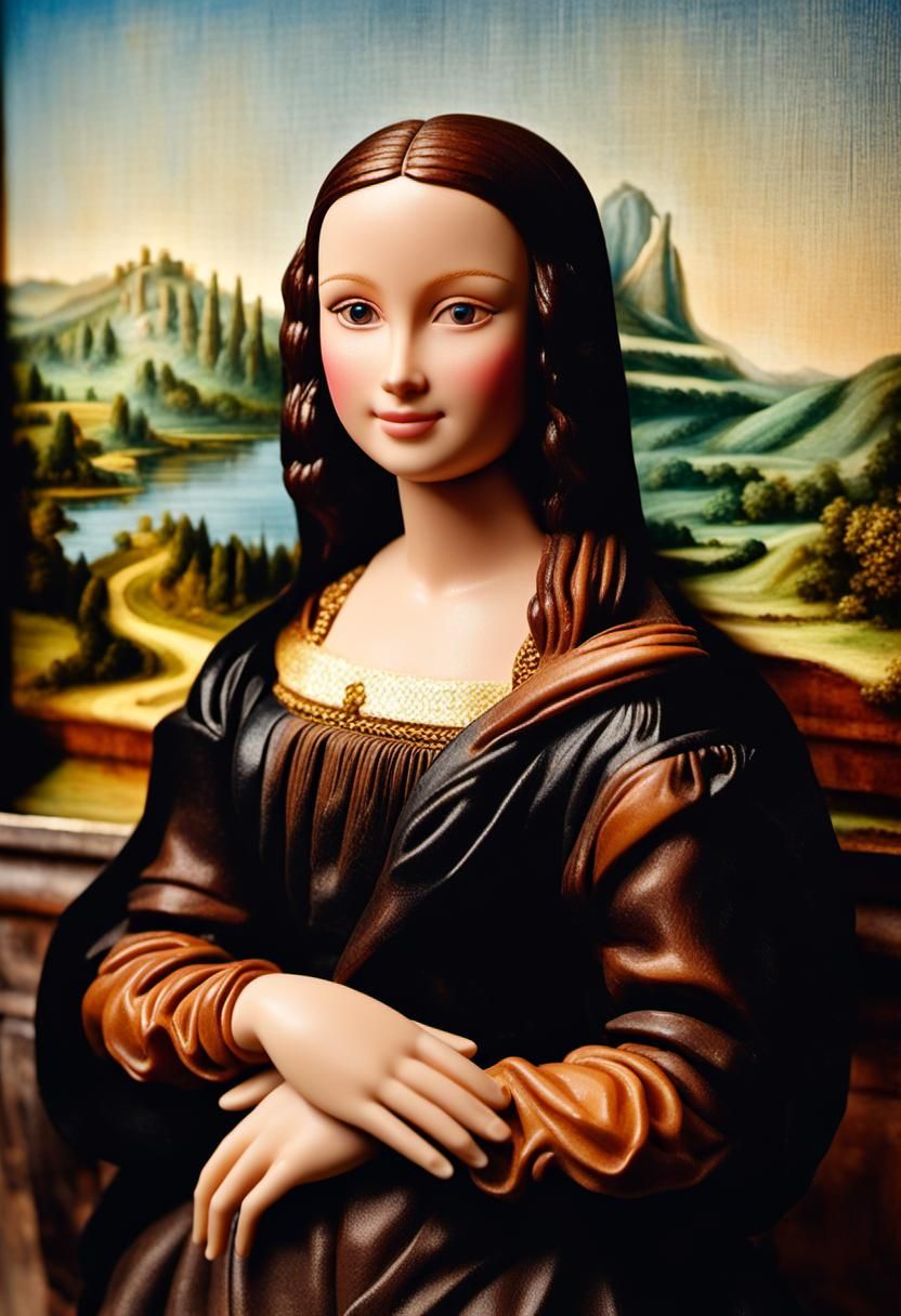 The Mona Lisa as a barbie doll - AI Generated Artwork - NightCafe Creator