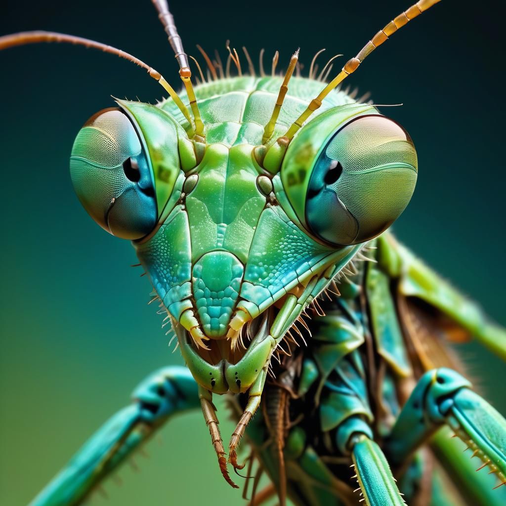 Praying Mantis ~ Macro Photography - AI Generated Artwork - NightCafe ...
