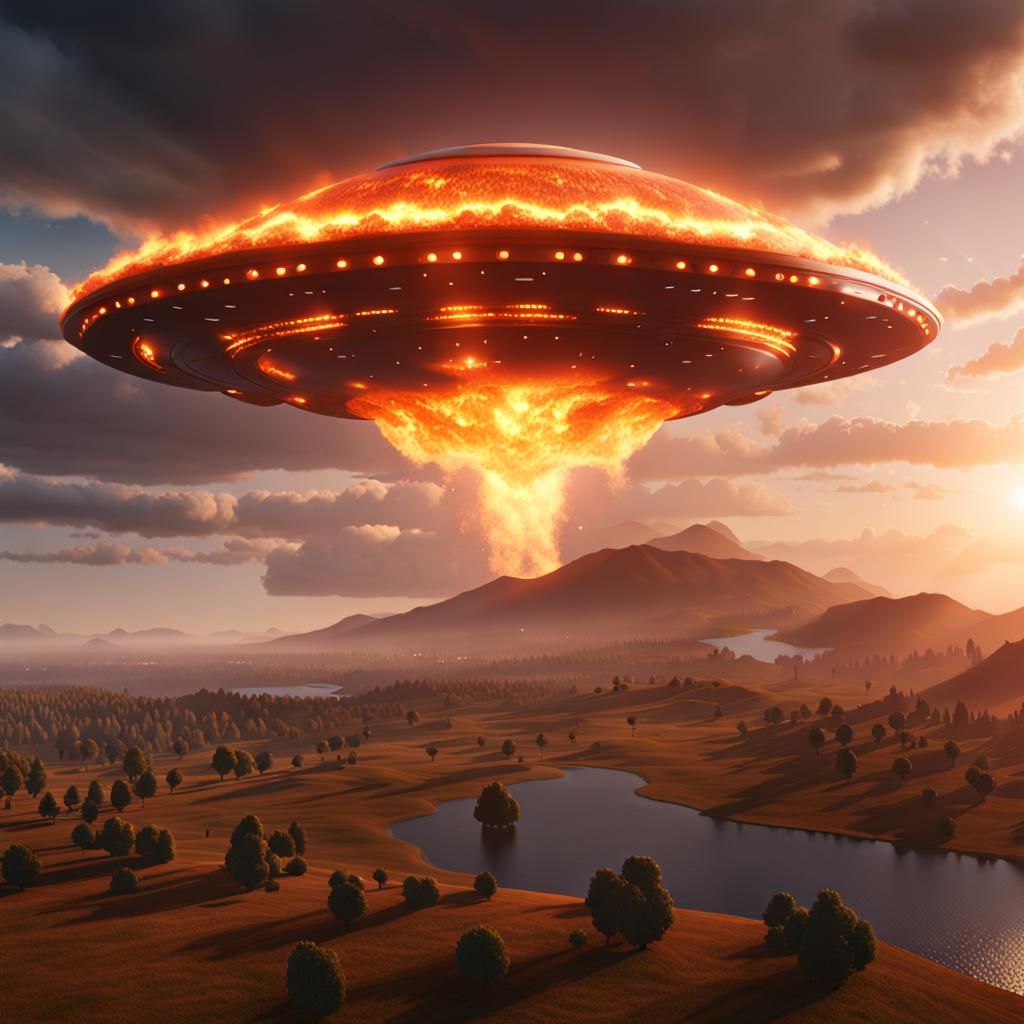 Fire In The Sky - AI Generated Artwork - NightCafe Creator