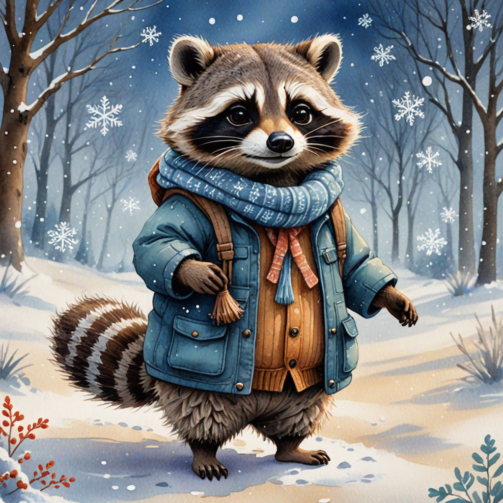 Winter Raccoon 9 - Winter Raccoon 9