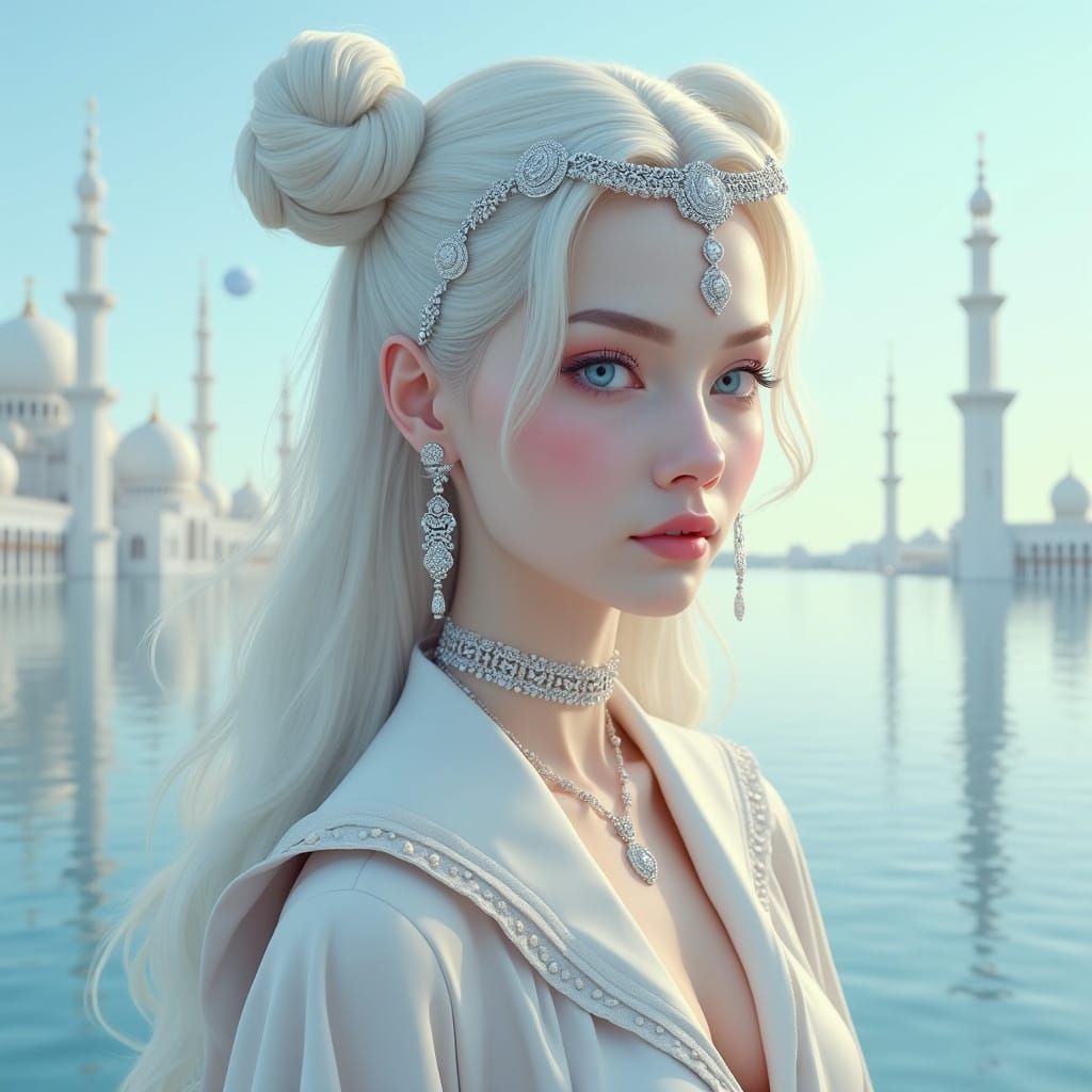 Ethereal Sailor Moon-Inspired Goddess with Radiant... - AI Art