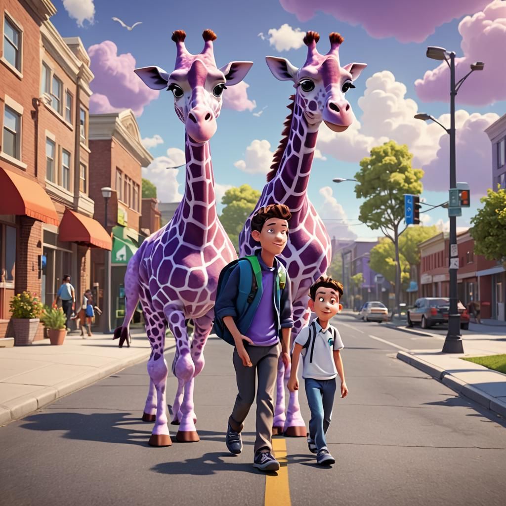 Children's Storybook Giraffe Characters