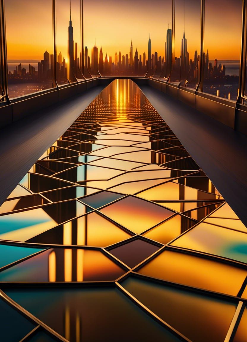 Mirror bridge - AI Generated Artwork - NightCafe Creator