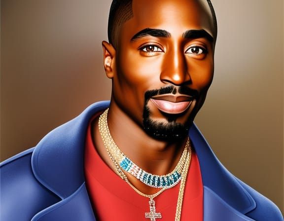 Professional portrait Tupac, head and shoulders, 8k resolution ...
