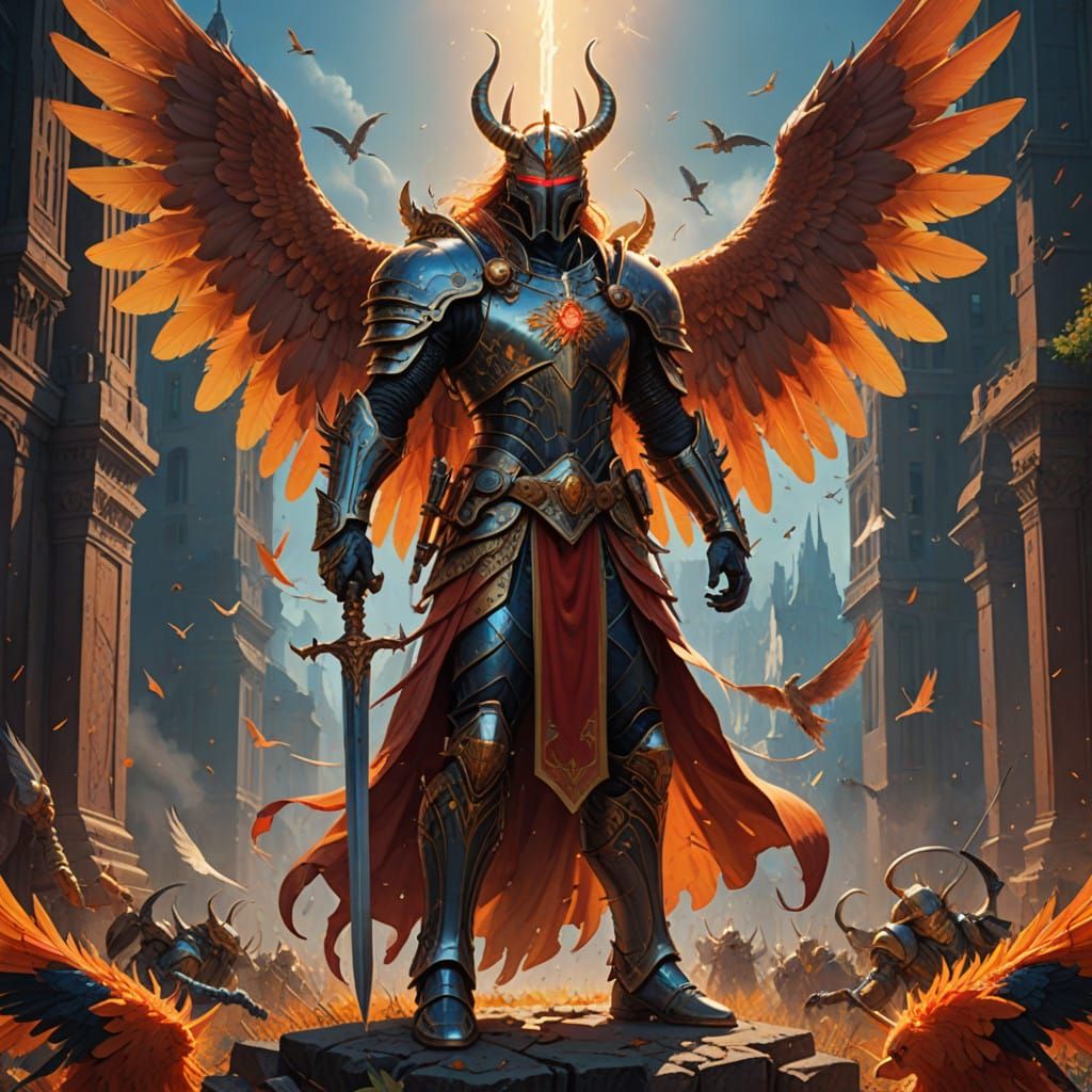 Lucifer's Fall: A Hyper-Realistic Biblical Scene - AI Art