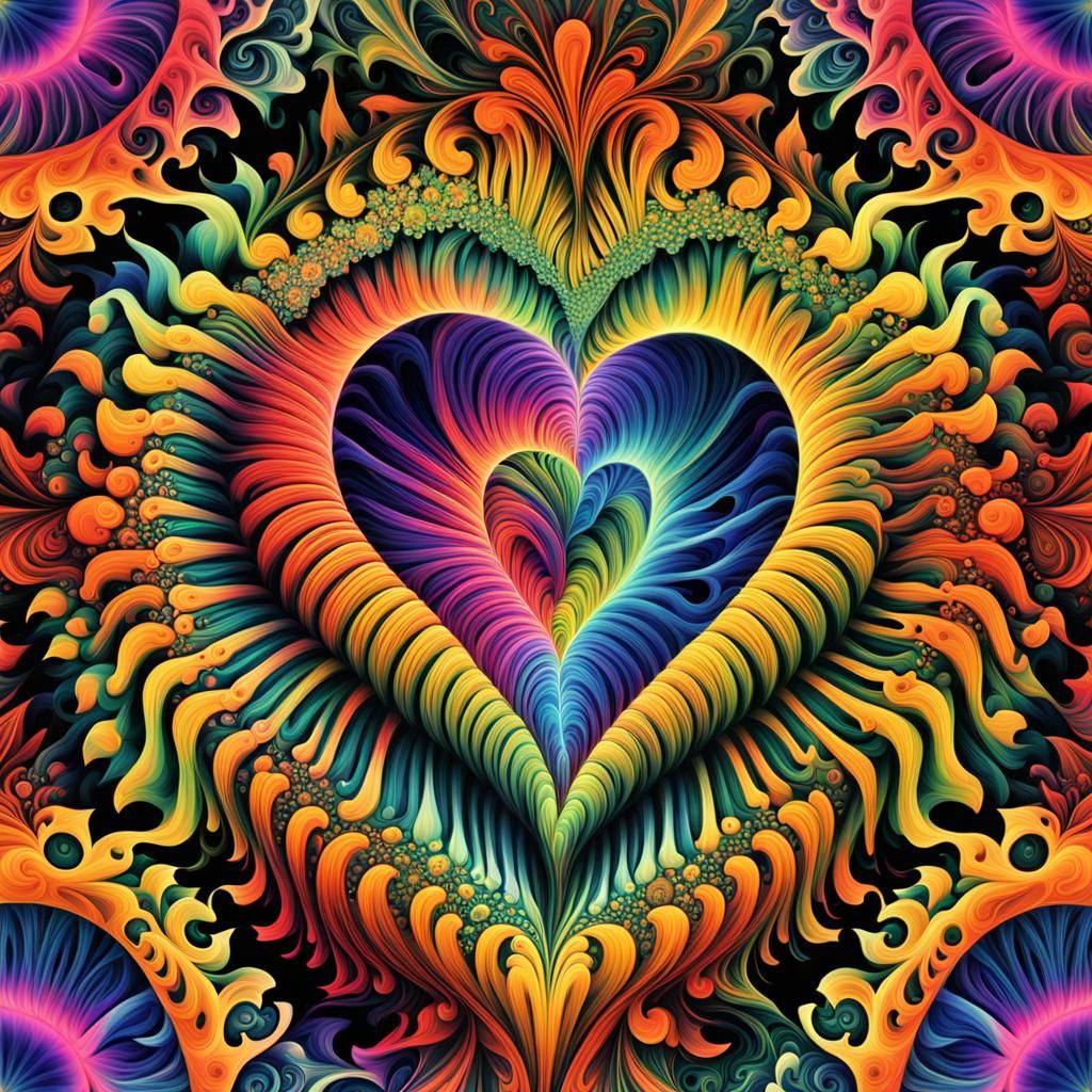 Heart Fractal - AI Generated Artwork - NightCafe Creator