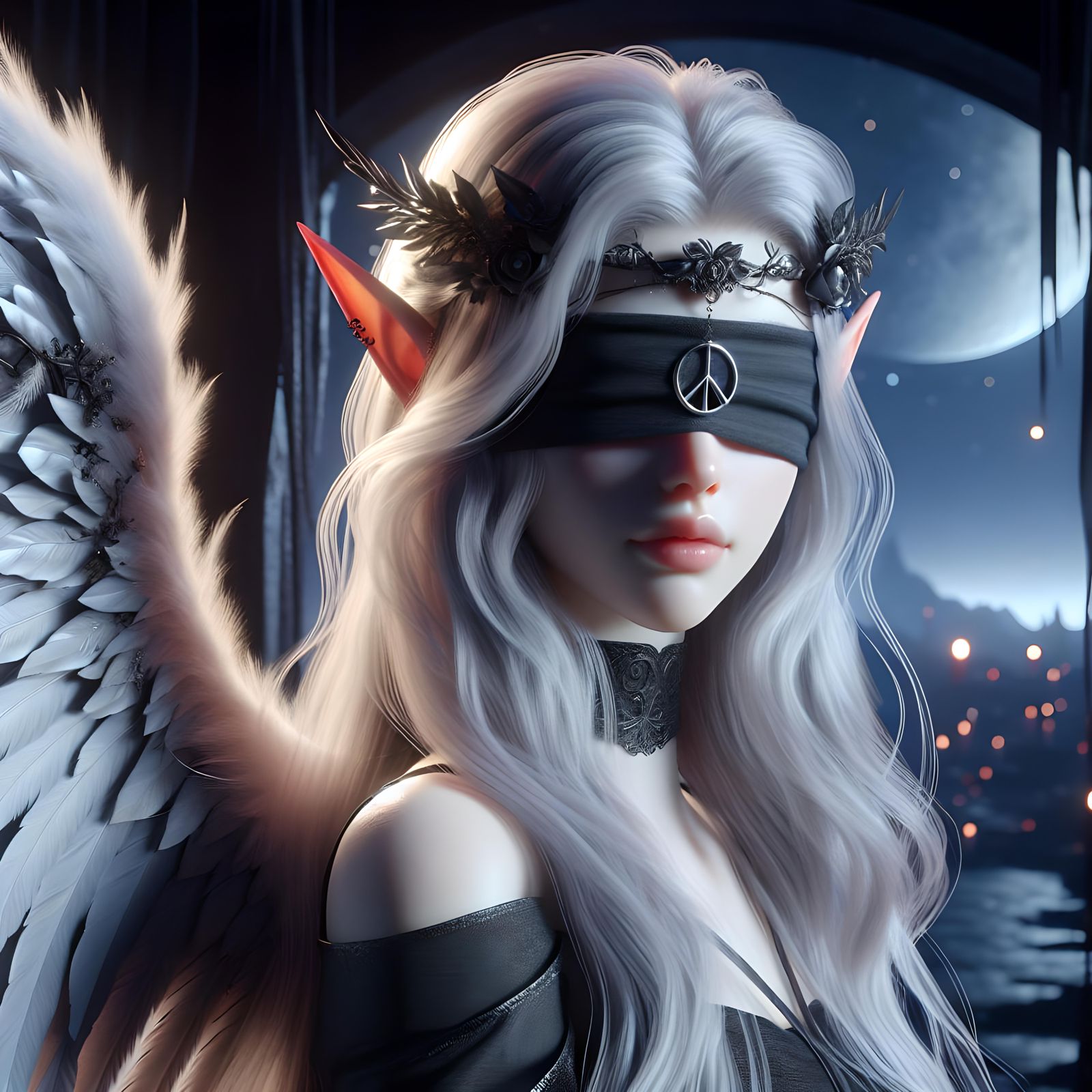 The Blind Angel of Peace - V2 - AI Generated Artwork - NightCafe Creator