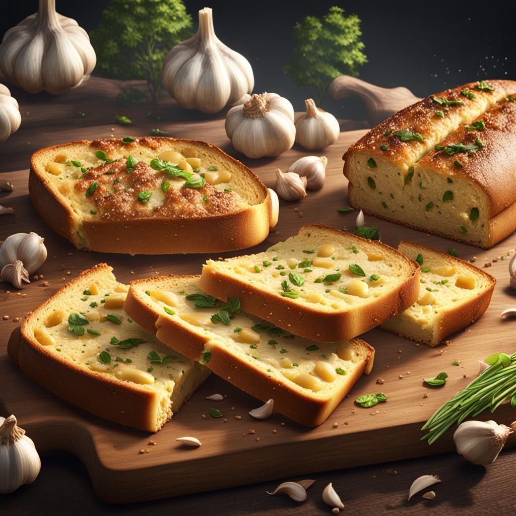 Garlic Bread - AI Generated Artwork - NightCafe Creator