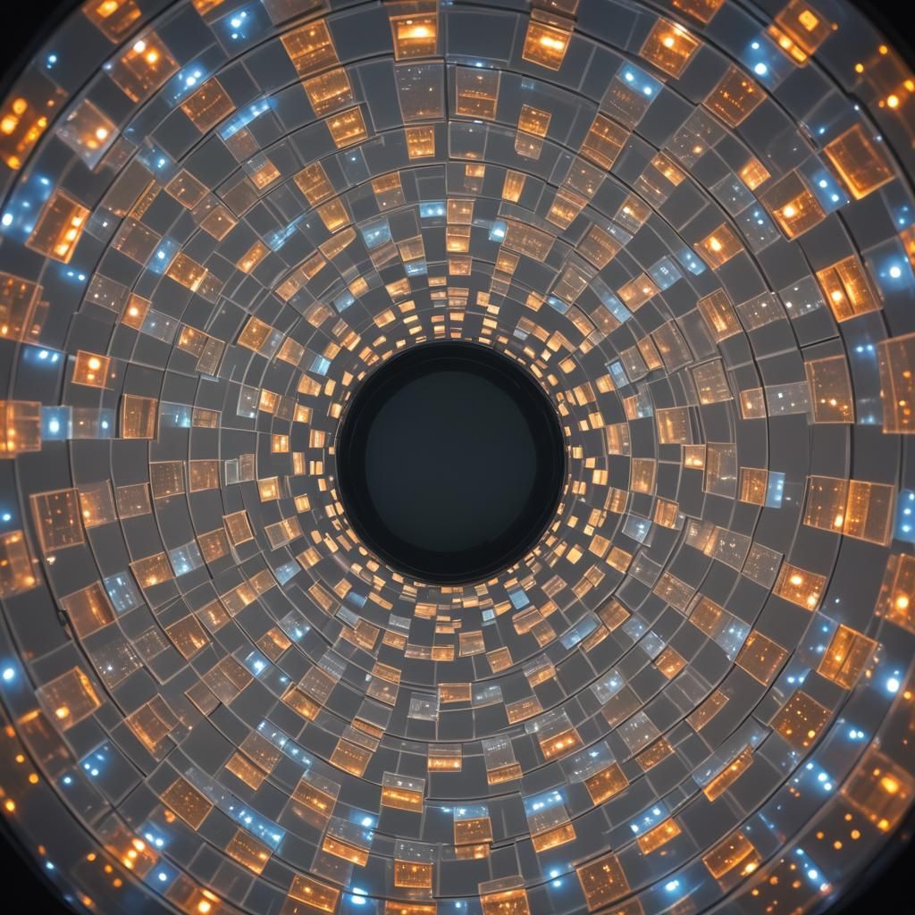 Looking into an infinity mirror - AI Generated Artwork - NightCafe Creator