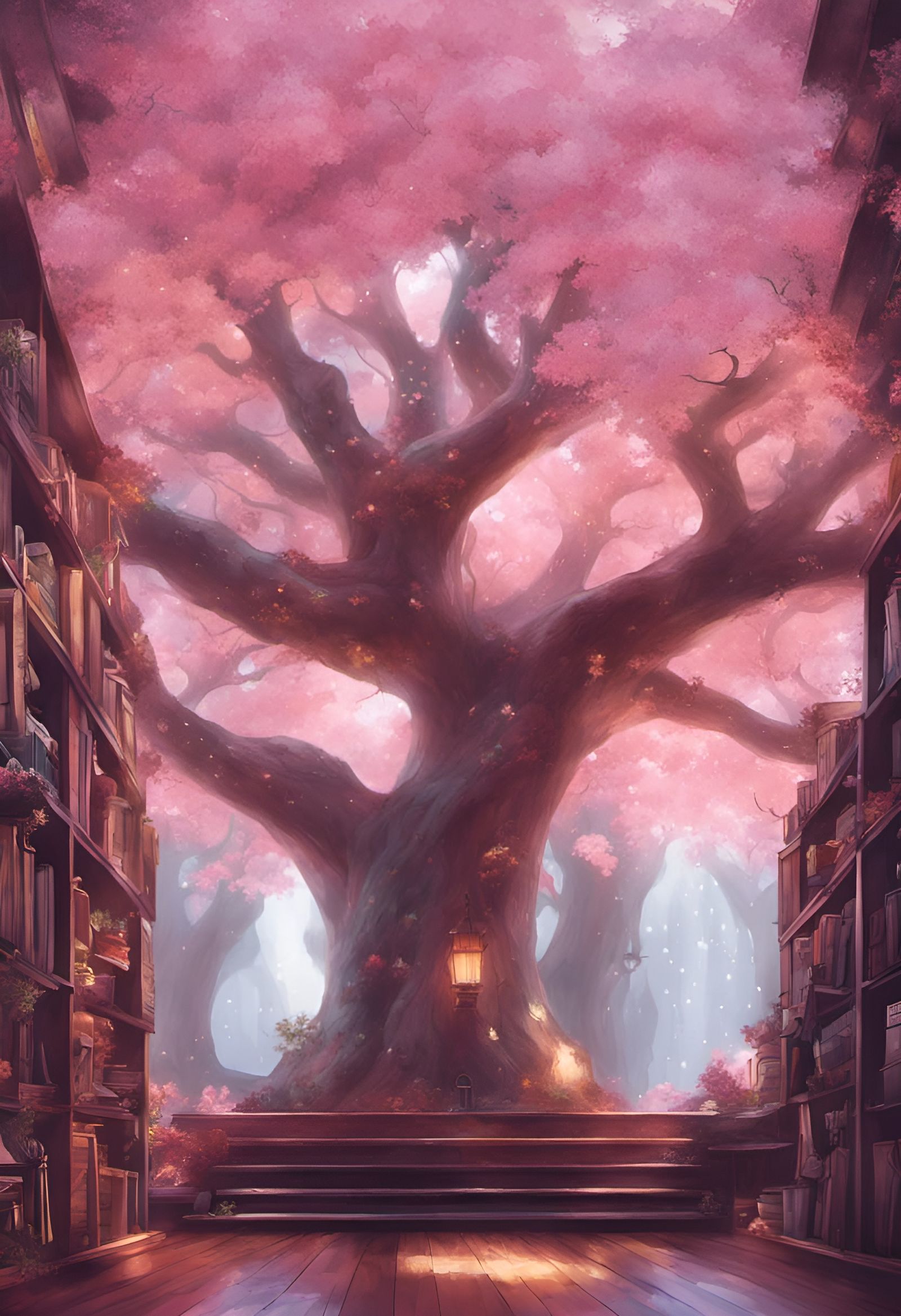 Spring Library - AI Generated Artwork - NightCafe Creator