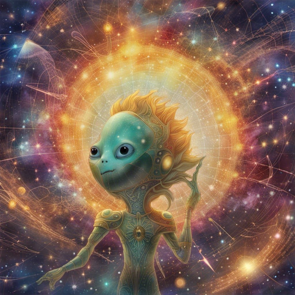 Hmmmm, Which Way Was It Again? Ultra_detailed dataflow_chibi_alien_baby ...