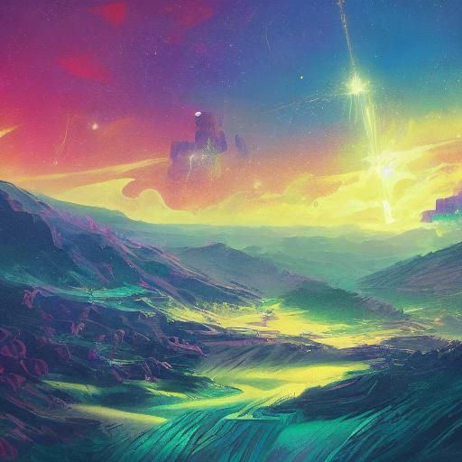 possto triadic colors trending on Artstation fire space dystopian ...