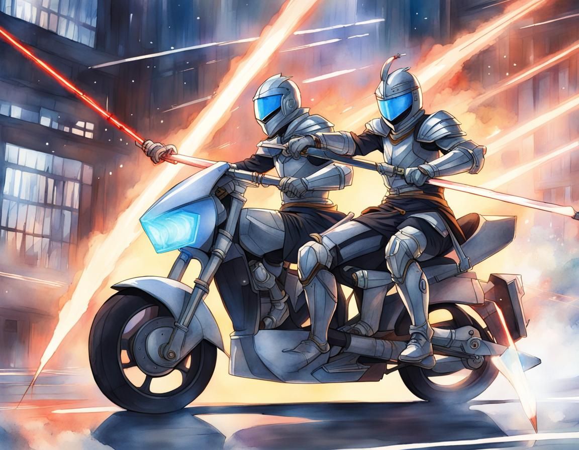 Knights Race to Defend the City - AI Generated Artwork - NightCafe Creator