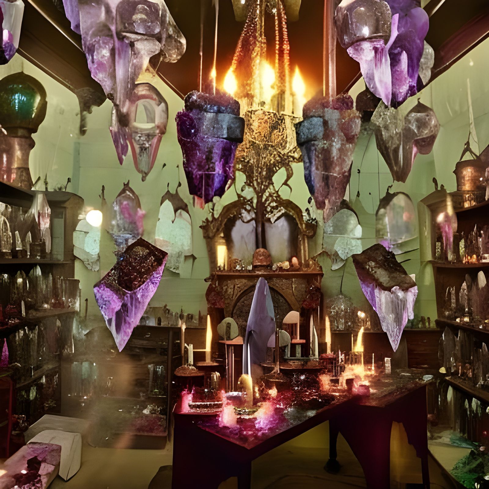 Occult Crystal Shop - AI Generated Artwork - NightCafe Creator