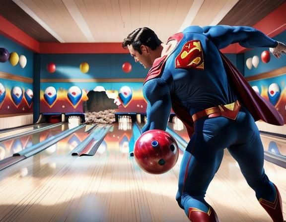 superman playing bowls - AI Generated Artwork - NightCafe Creator