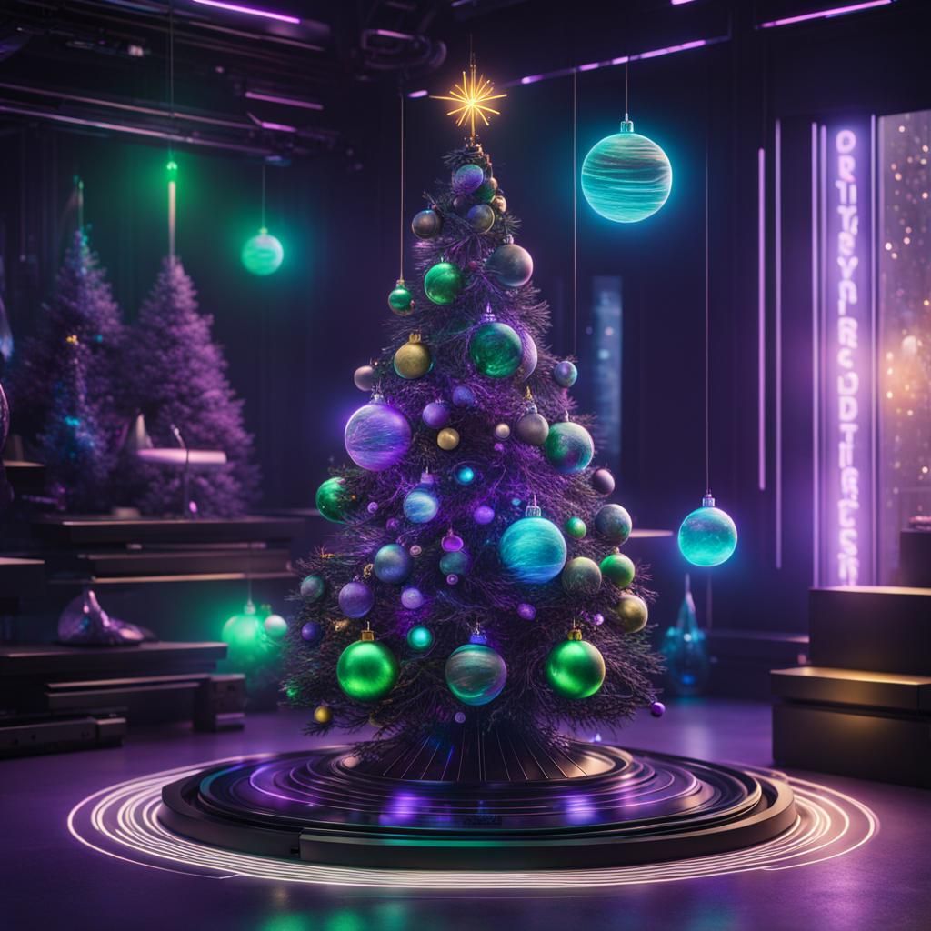 Christmas tree - AI Generated Artwork - NightCafe Creator