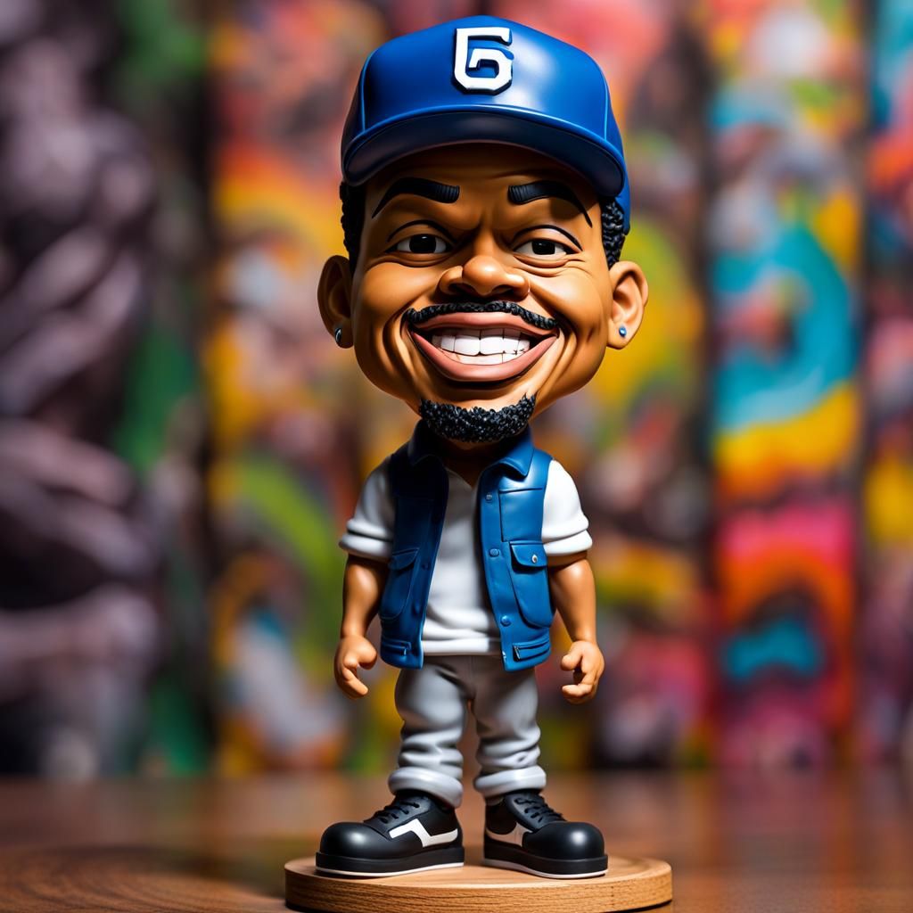 Bobblehead figurine of Chance the rapper - AI Generated Artwork ...