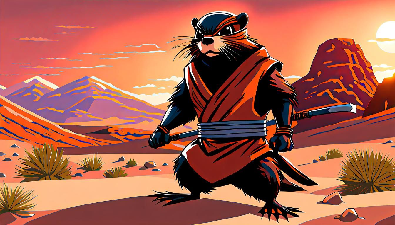 Ninja beaver with different style of coloring - AI Generated Artwork - NightCafe Creator