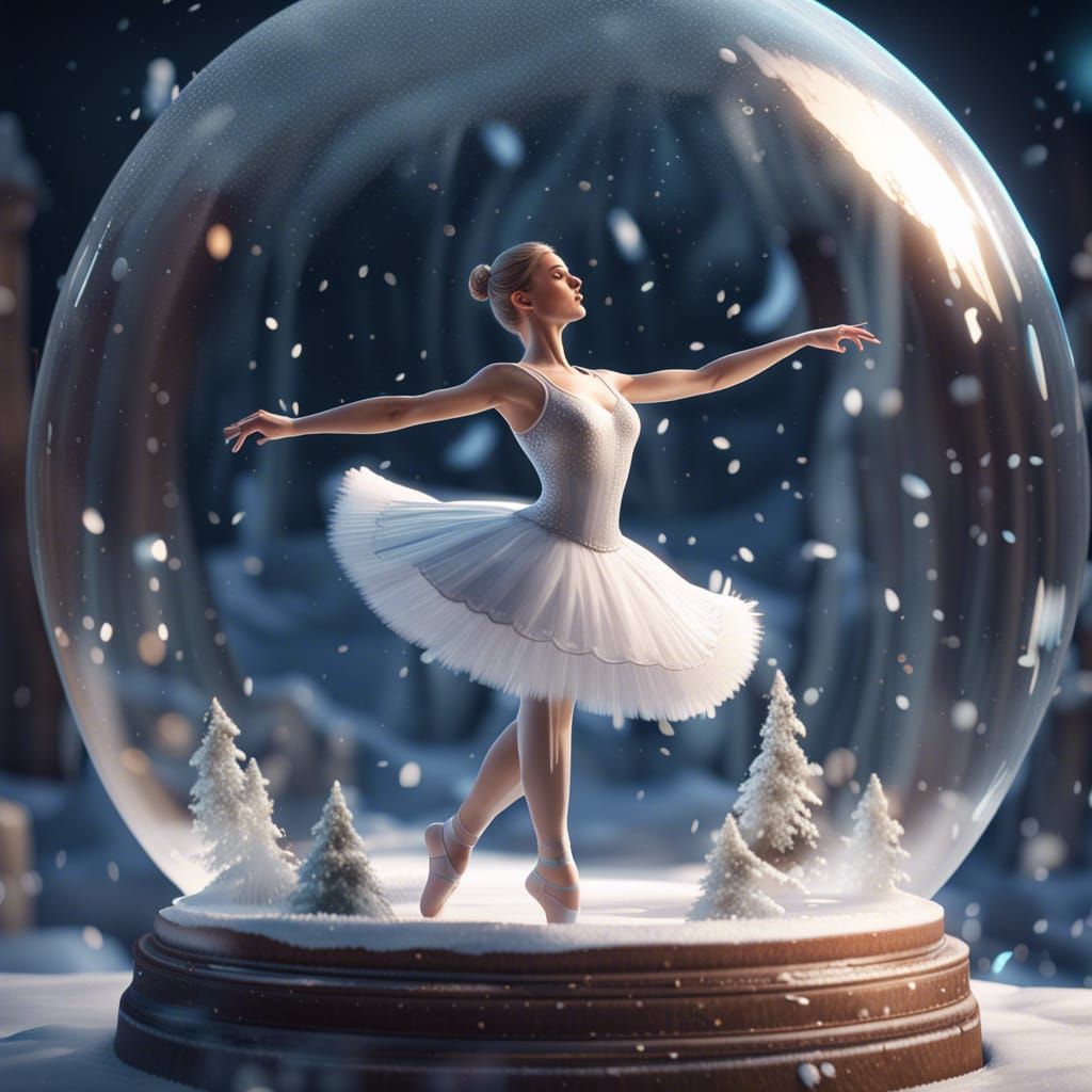 Snowglobe Ballerina - AI Generated Artwork - NightCafe Creator