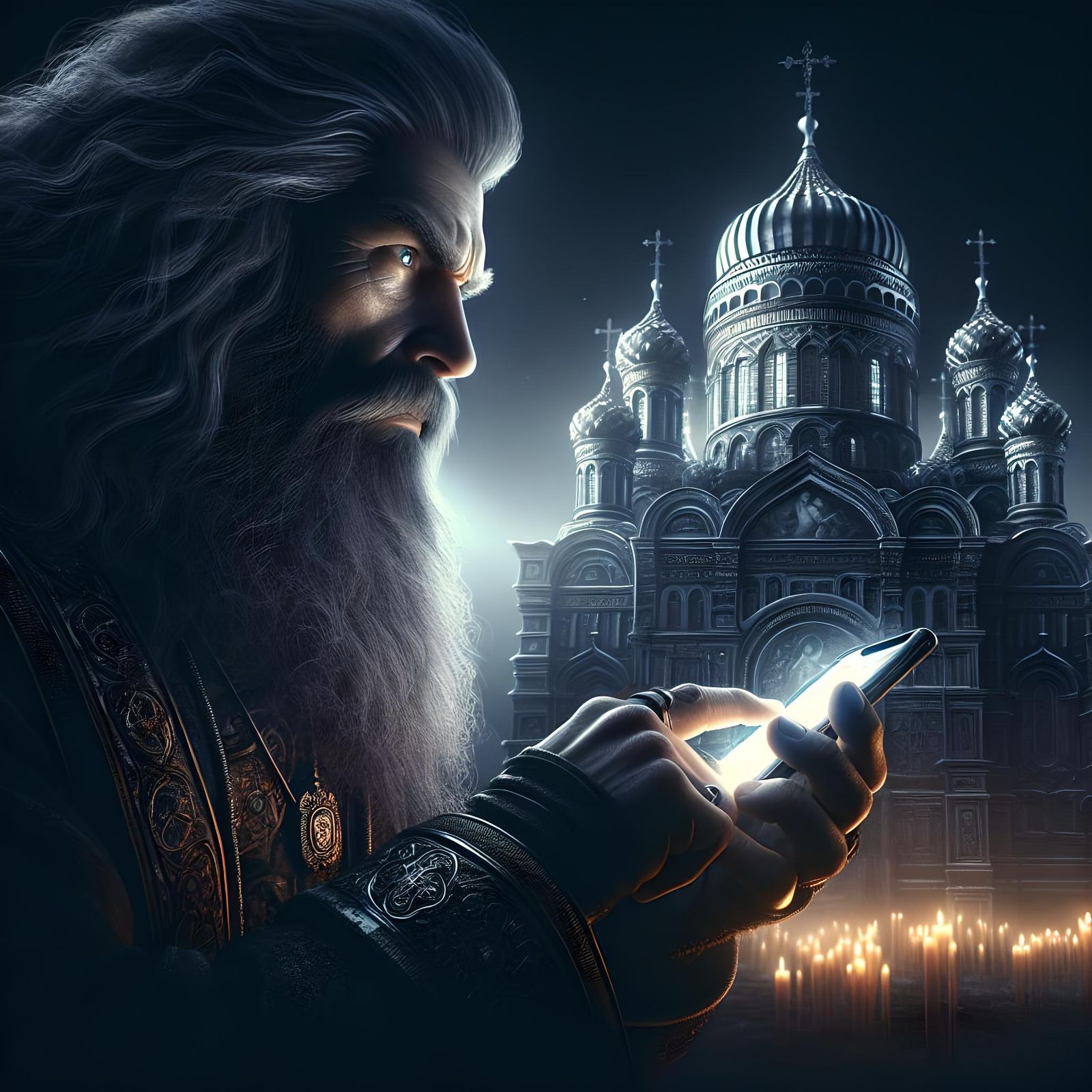 "Photographic portrait of Rasputin using a modern smartphone, 8k ...