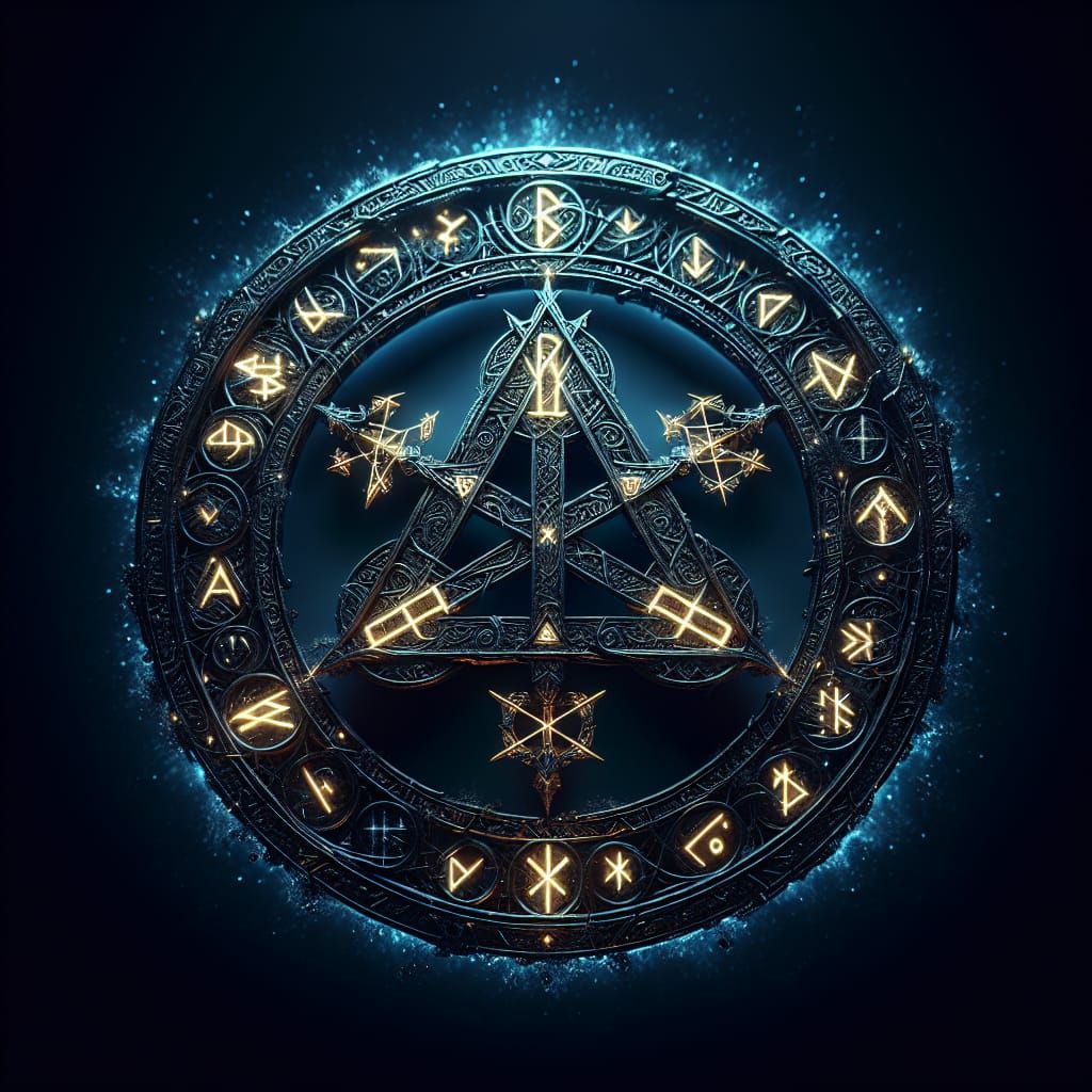 Runic Circle - AI Generated Artwork - NightCafe Creator