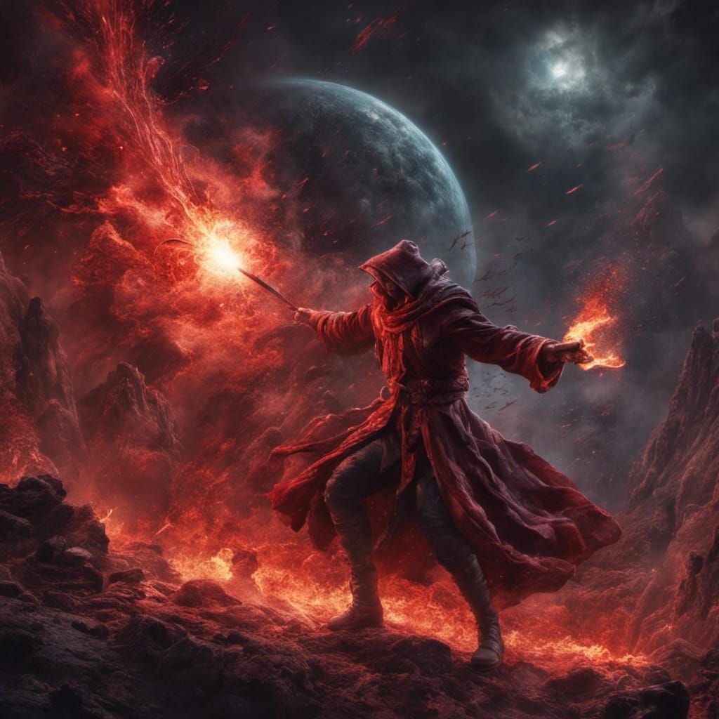 The sorcerer's fire - AI Generated Artwork - NightCafe Creator