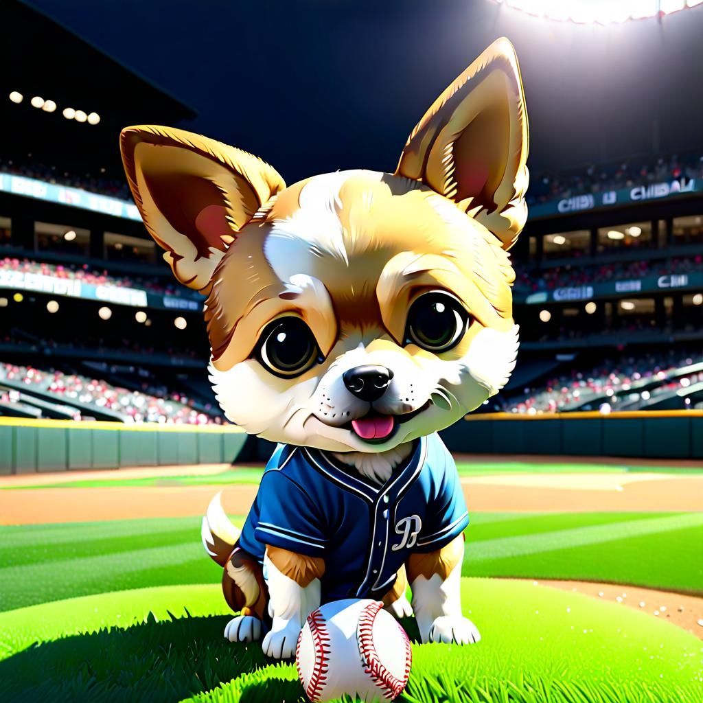 Baseball Dog - AI Generated Artwork - NightCafe Creator