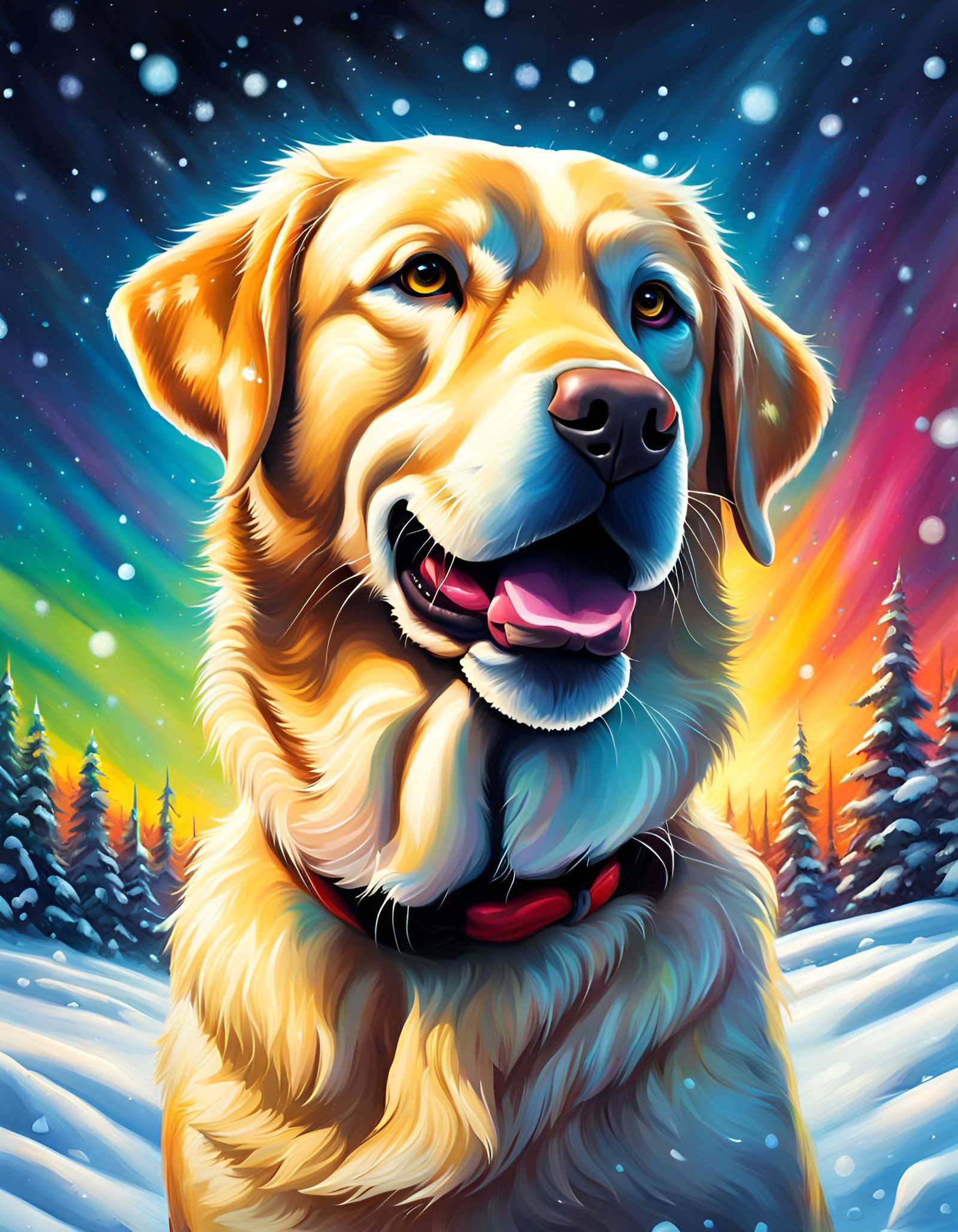 Yellow Lab Portrait - AI Generated Artwork - NightCafe Creator