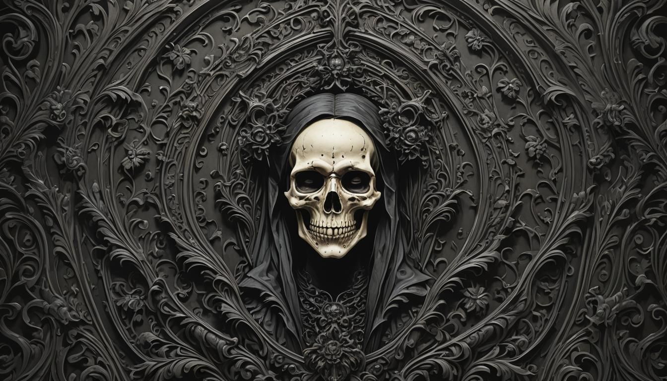 gothic all-black damask coffin casket victorian funeral macabre death ...