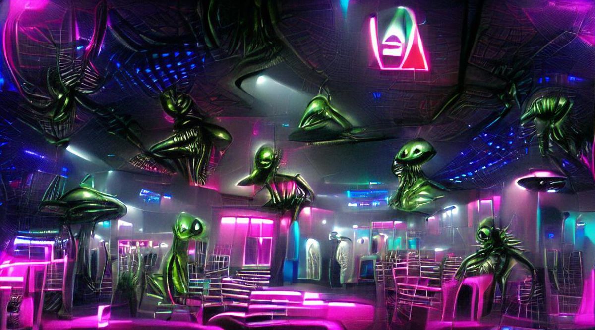 Alien Nightclub - AI Generated Artwork - NightCafe Creator