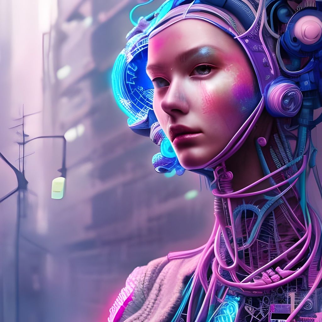 She’s Wired - AI Generated Artwork - NightCafe Creator