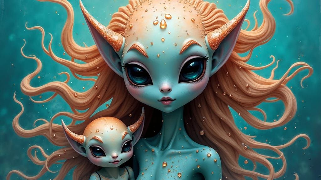 Anime: The story of the alien mother and her child.