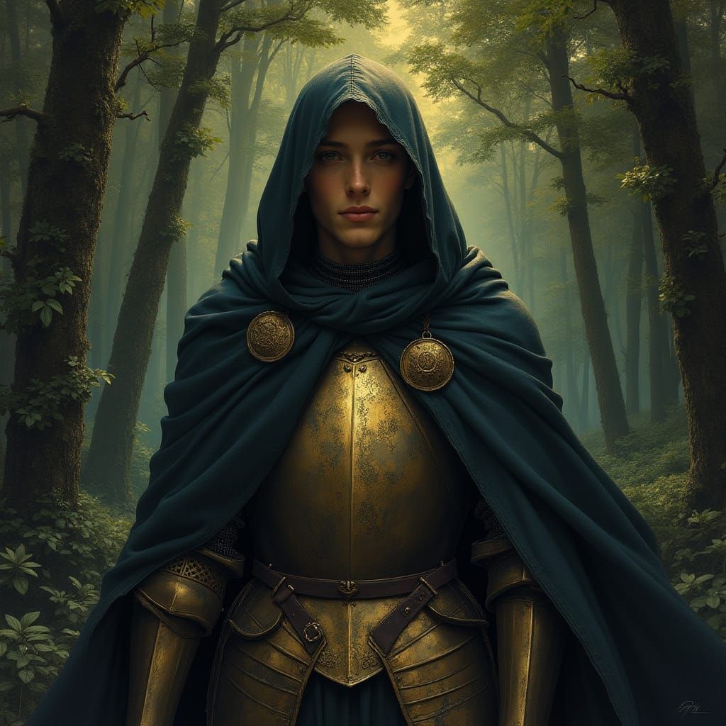 Pre-Raphaelite knight in the dusk - Romantic Pre-Raphaelite ...