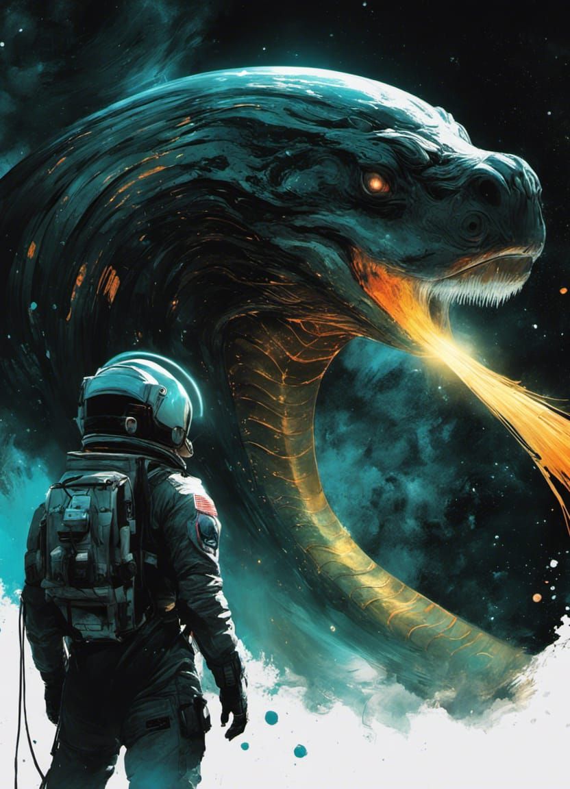 Loch Ness Space Monster - AI Generated Artwork - NightCafe Creator