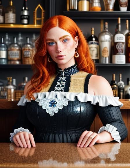 Beautiful bartender woman - AI Generated Artwork - NightCafe Creator