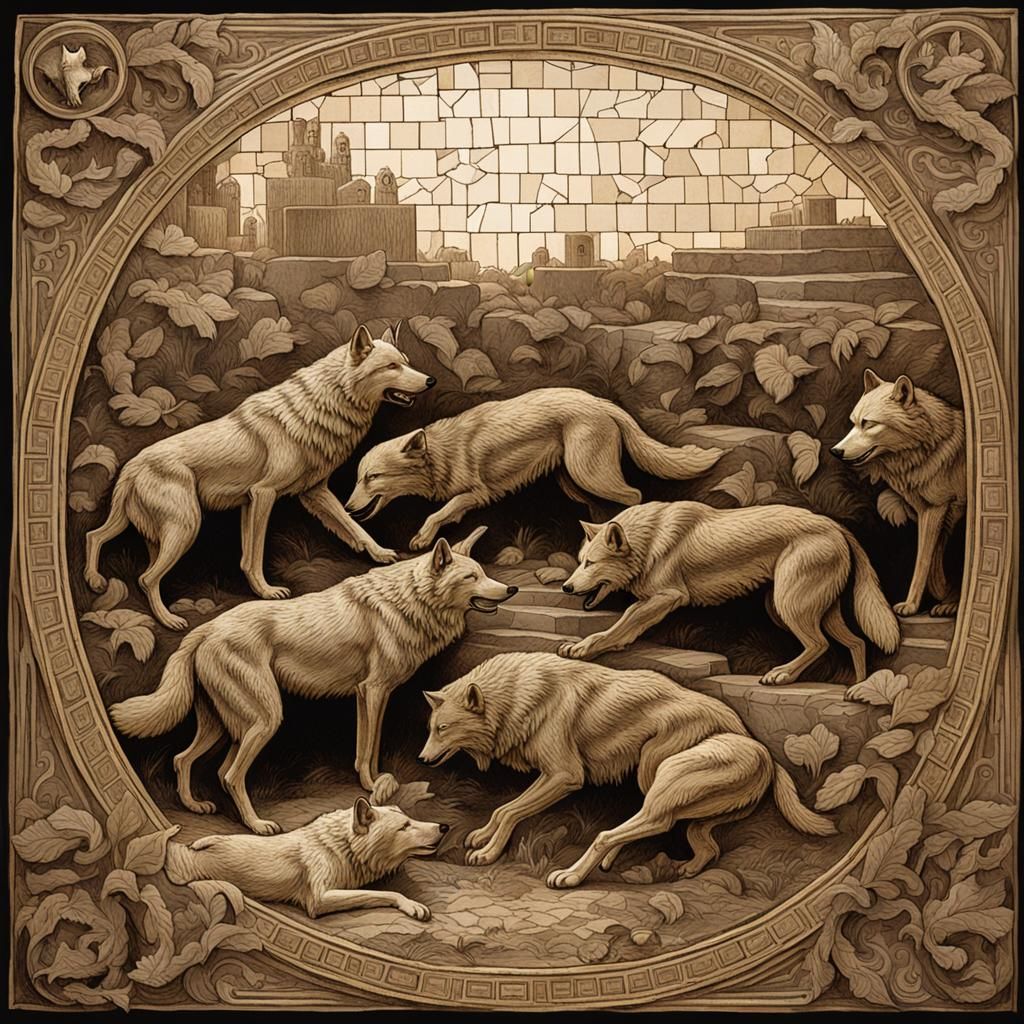 Roman wolves - AI Generated Artwork - NightCafe Creator